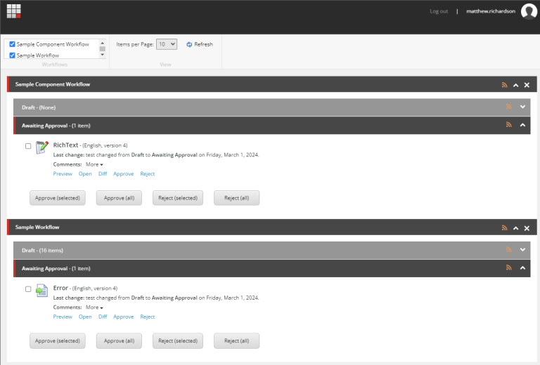Workflow – sitecorrelations
