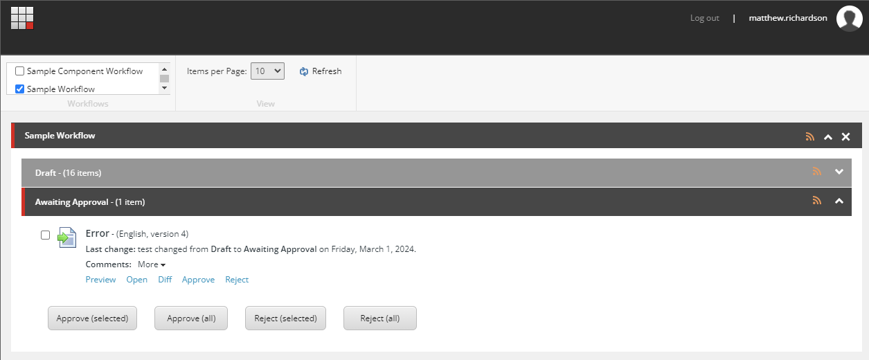 Workflow – sitecorrelations
